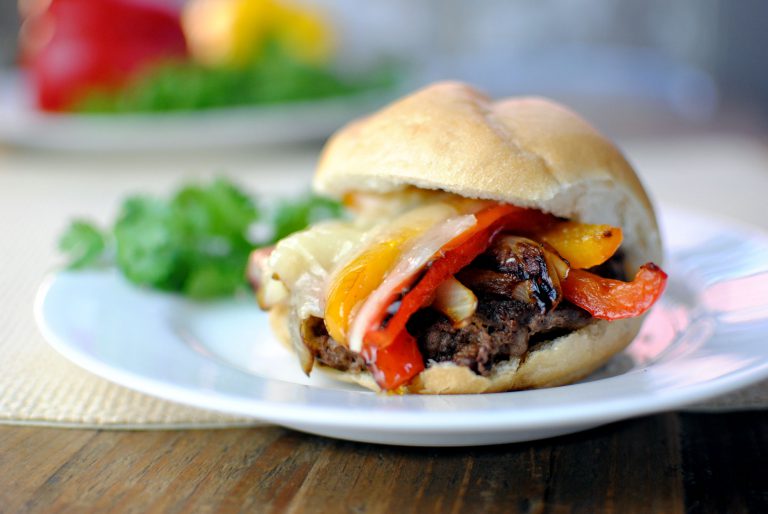 Cheesesteak Burger Recipe - Philly Gourmet